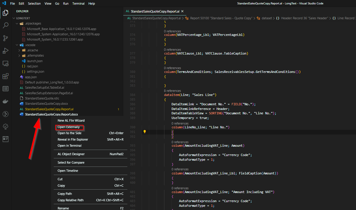How To Add Long Text On Last Page Of Custom Word Report in Business ...